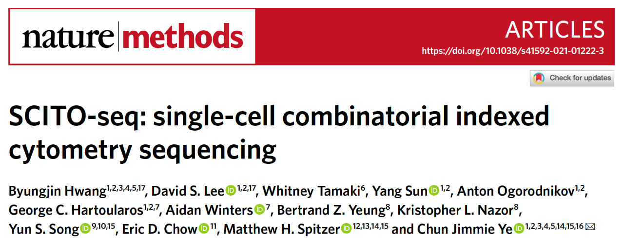 SCITO-seq：用于单细胞蛋白质和多模式分析的超高通量平台 | Nature Methods – SEQ.CN
